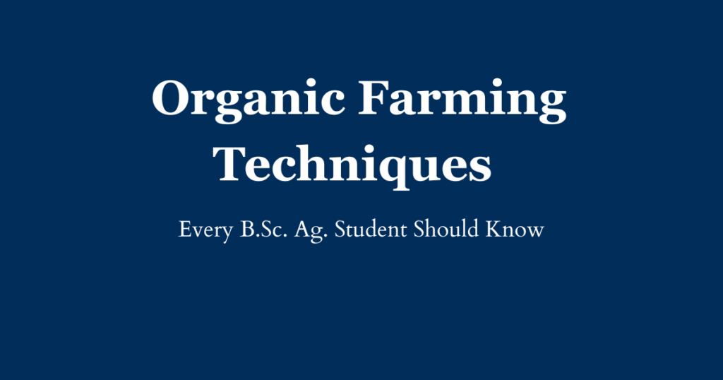 Organic Farming Techniques Every Ag Student Should Know